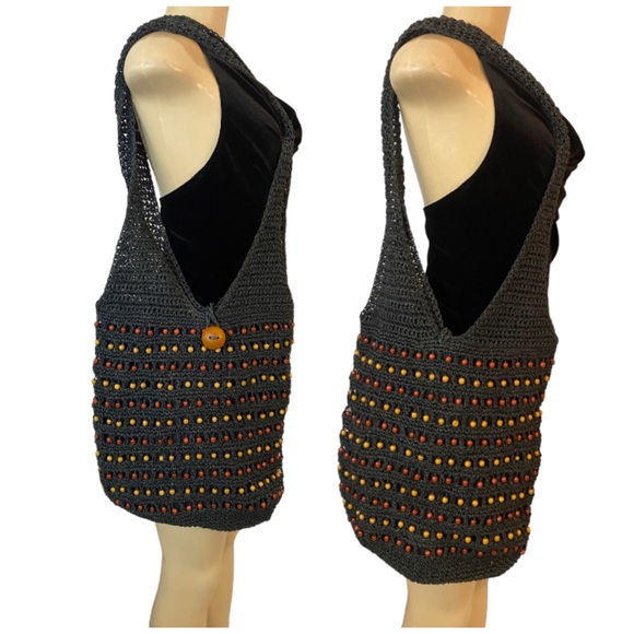 Warren Reed | Bags | Y2k Warren Reed Boho Woven Wicker Purse Black ...